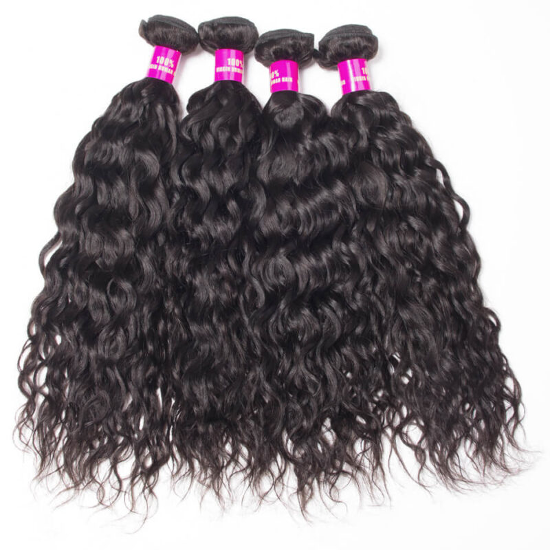 Brazilian Deep Wave Hair 4 Bundles With Frontal 10A 100% Human Hair ...