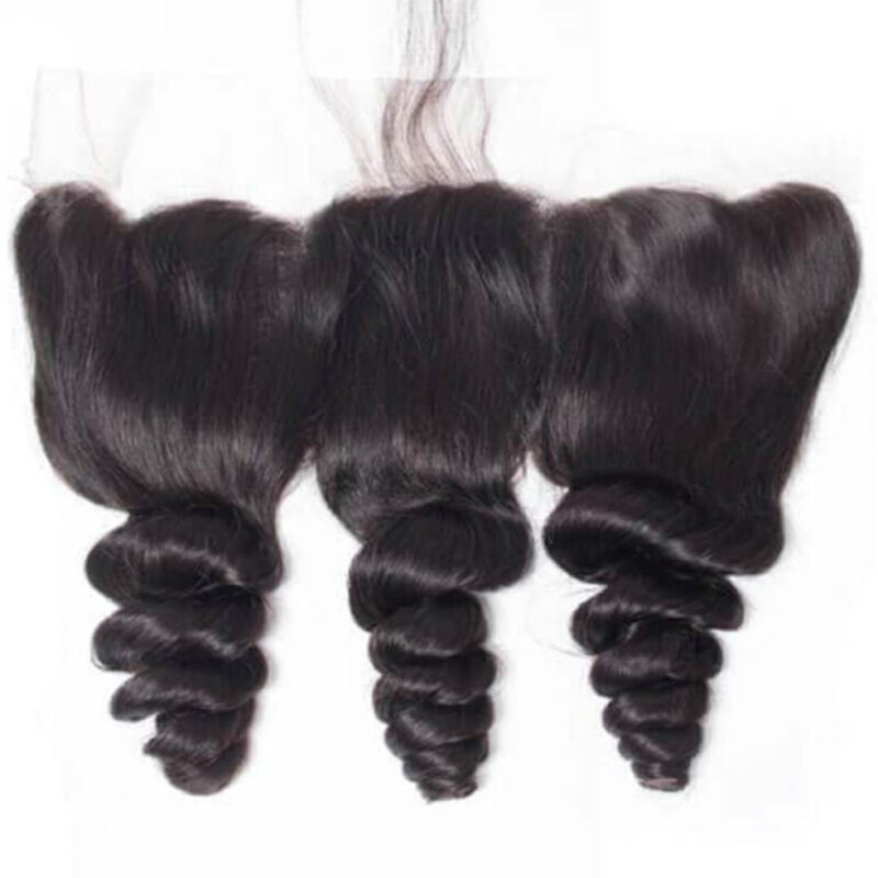 Peruvian Loose Wave Hair 4 Bundles With Frontal 10A Virgin Human Hair ...